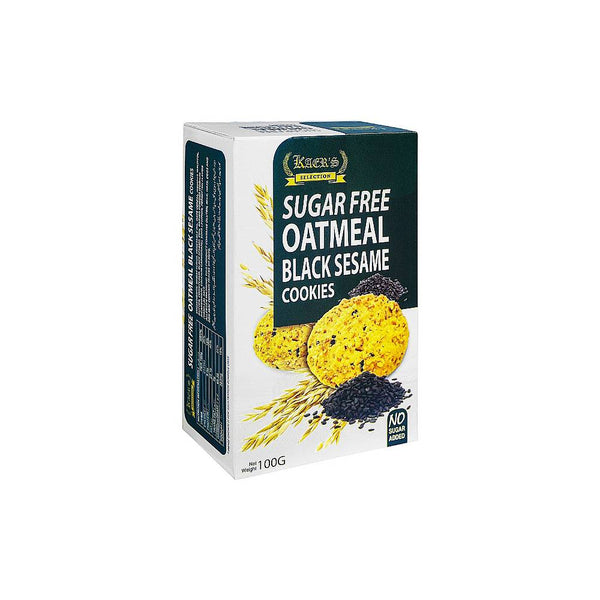 Kaers - Sugar Free Oatmeal Black Sesame Cookies (100g) – Fresh Basket